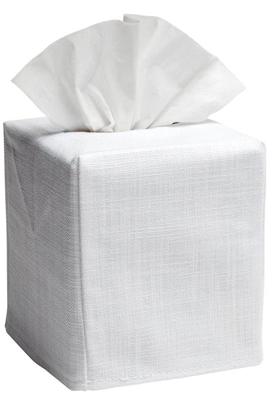 Blue Tissue Box Cover, Flowers l Melbourne French Linen l Sydney l ...